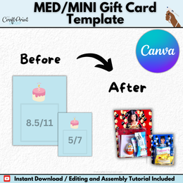 Medium & Mini Gift Card Canva Templates – Digital Download – The ...